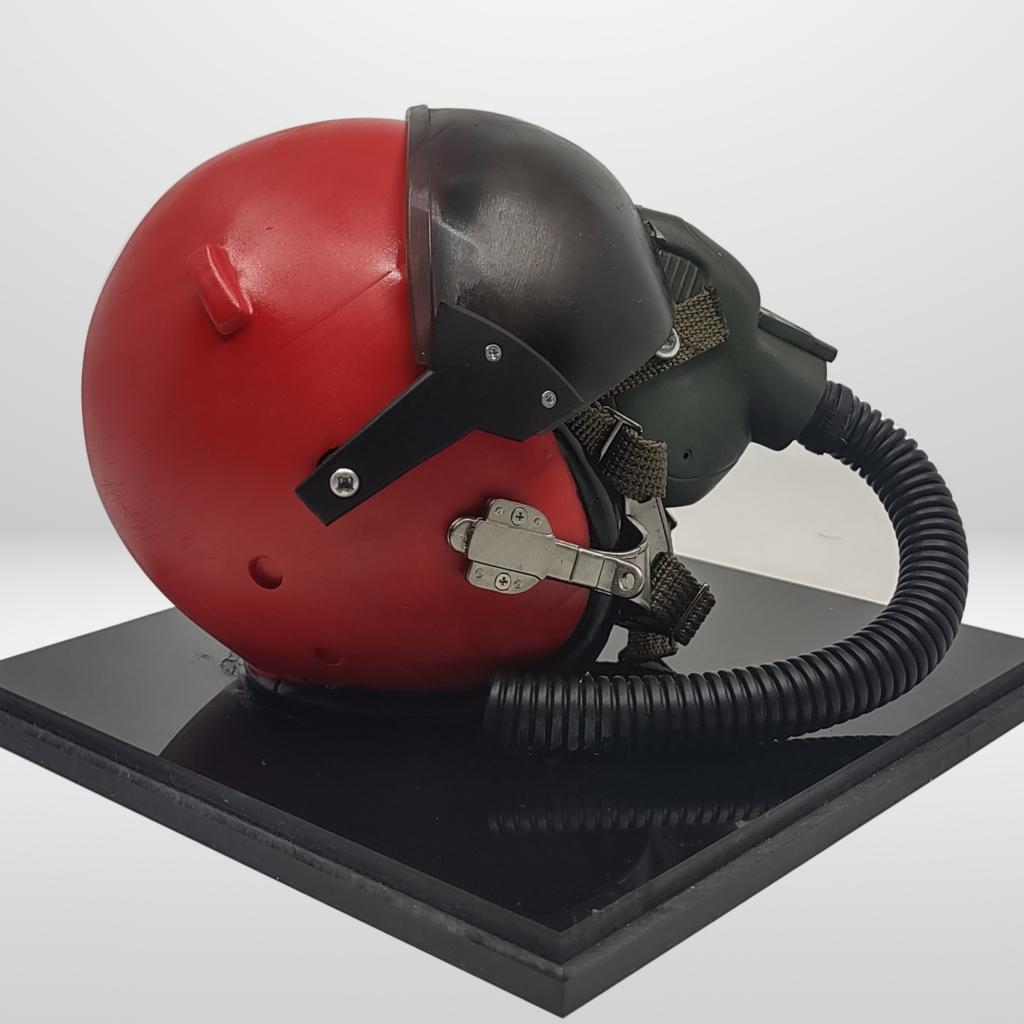 Pilot helmet Model RED with Acrylic Display Case – Fighter Gifts