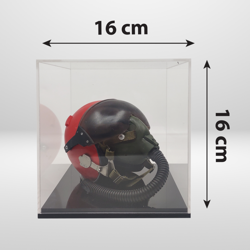 Pilot helmet Model RED with Acrylic Display Case – Fighter Gifts