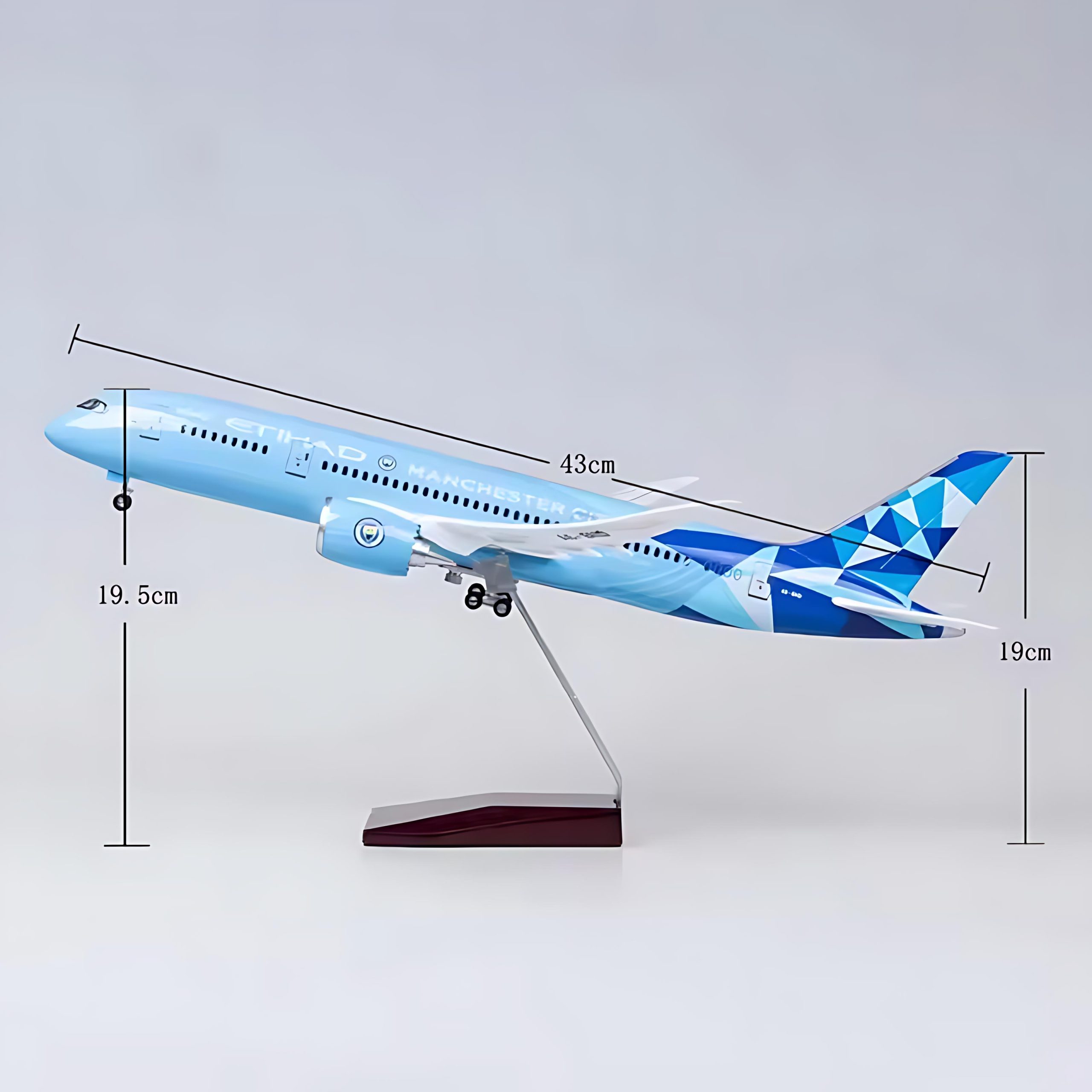 B787 Etihad Manchester Resin Model – Fighter Gifts